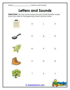 Letters and Sounds Worksheets | Phonics Skills | Reading Duck.com