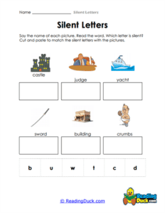 Silent Letters Worksheets | Phonics Skills | Reading Duck.com