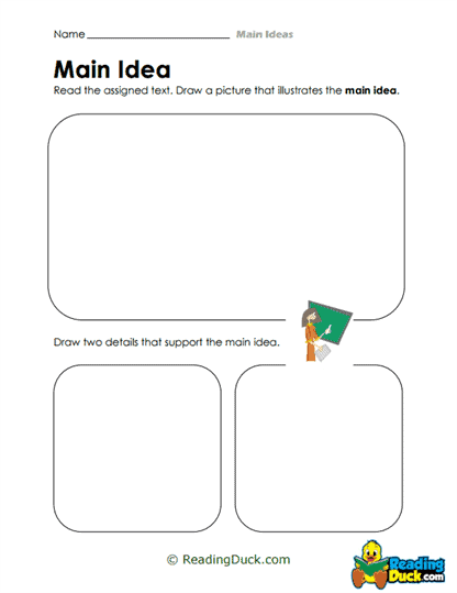 Main Ideas Worksheets | Reading Skills | Reading Duck.com