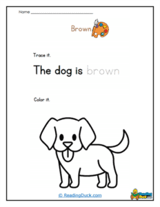 Color Brown Worksheets | Reading Duck.com