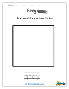Color Grey Worksheets | Reading Duck.com