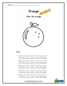 Color Orange Worksheets | Reading Duck.com
