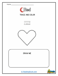 Color Red Worksheets | Reading Duck.com