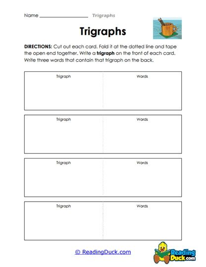 Trigraph Worksheets | Phonics Skills | Reading Duck.com