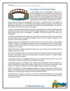 Br- Blends Reading Passages Worksheets | Reading Duck.com