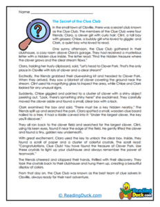 Cl- Blends Reading Passages Worksheets | Reading Duck.com