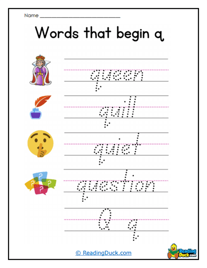 Block Letter Worksheets | Handwriting Series | Reading Duck.com
