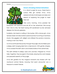 Short A Reading Passages Worksheets | Reading Duck.com