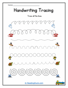 Tracing Patterns Worksheets | Handwriting Series | Reading Duck.com