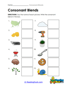 Consonant Blends Worksheets | Phonics Skills | Reading Duck.com