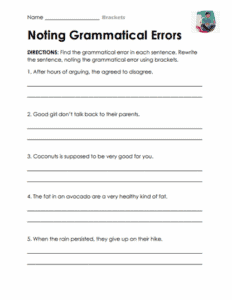 Parentheses Worksheets | Reading Duck.com