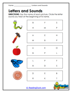 Letters and Sounds Worksheets | Phonics Skills | Reading Duck.com