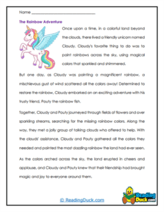 ou Reading Passages Worksheets | Vowel Teams | Reading Duck.com