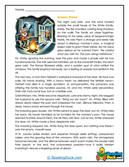 The Monkey's Paw | by W.W. Jacobs | Reading Duck.com