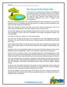 Sh Ending Digraph Reading Passages Worksheets | Reading Duck.com