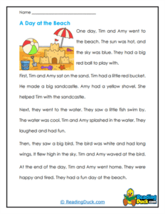 Pre-Primer Sight Word Reading Passages Worksheets | Reading Duck.com