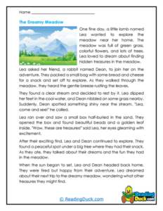ea Reading Passages Worksheets | Vowel Teams | Reading Duck.com