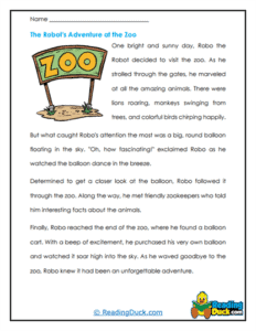 Short O Reading Passages Worksheets | Phonics Helper | Reading Duck.com