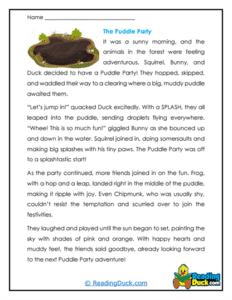 Short U Reading Passages Worksheets | Reading Duck.com