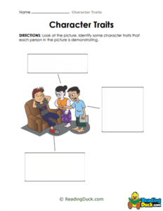 Character Trait Worksheets | Reading | Reading Duck.com