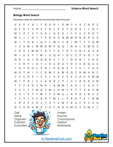 Science Word Searches | Vocabulary Series | Reading Duck.com