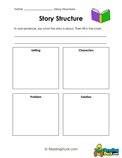 Story Structure Worksheets | Reading Skills | Reading Duck.com