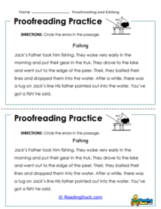 Proofreading and Editing Worksheets | Reading Duck.com