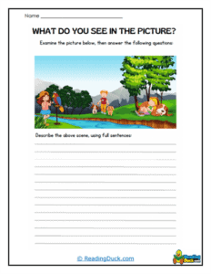 What Do You See Worksheets | Reading Duck.com