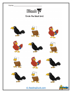 Color Black Worksheets | Reading Duck.com