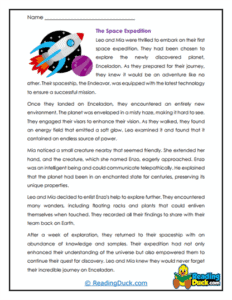 Prefix Reading Passages Worksheets | Reading Duck.com