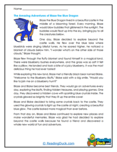 Bl- Blends Reading Passages Worksheets | Reading Duck.com