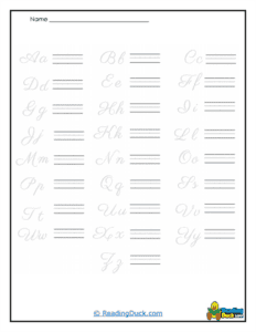 Calligraphy Worksheets | Handwriting Series | Reading Duck.com