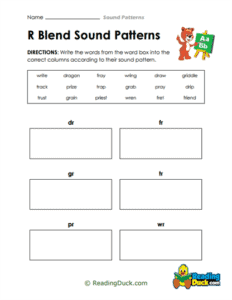 Sound Patterns Worksheets | Phonics Skills | Reading Duck.com