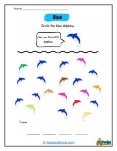 Color Blue Worksheets | Reading Duck.com