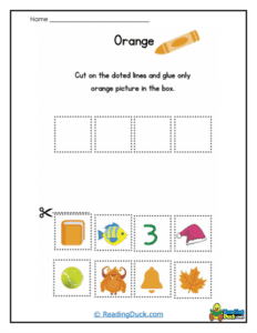 Color Orange Worksheets | Reading Duck.com