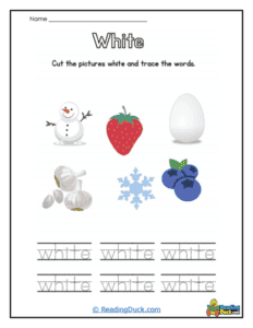 Color White Worksheets | Reading Duck.com