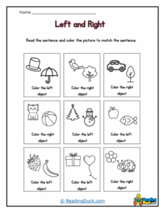 Left or Right Worksheets | Reading Duck.com