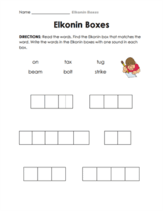 Elkonin Box Worksheets | Phonics Skills | Reading Duck.com