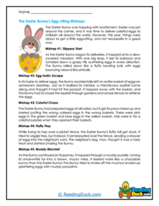 Easter Worksheets | Holiday Reading | Reading Duck.com