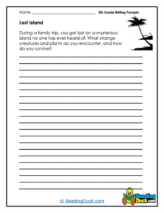 5th Grade Writing Prompt Worksheets