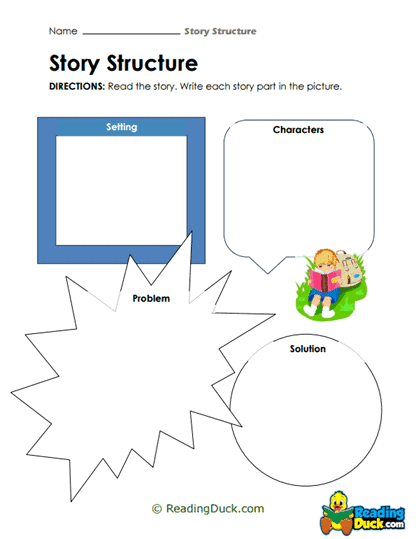Story Structure Worksheets | Reading Skills | Reading Duck.com
