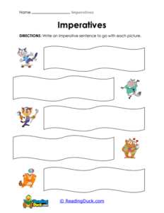 Imperative Worksheets | Grammar Skills | Reading Duck.com
