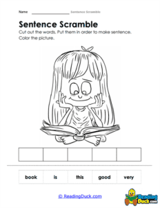 Sentence Scramble Worksheets | Writing Series | Reading Duck.com