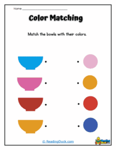Learning Colors Worksheets | Reading Duck.com