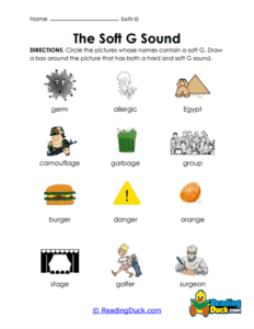 Soft G Worksheets | Phonics Skills | Reading Duck.com