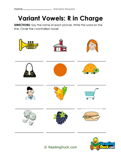 Variant Vowels Worksheets | Phonics Skills | Reading Duck.com