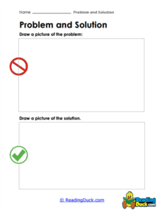 Problem and Solution Worksheets | Writing Series | Reading Duck.com
