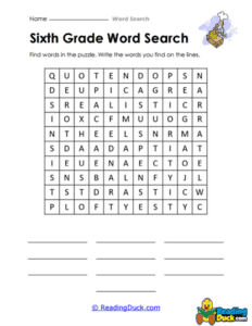Grade Leveled Word Searches | Vocabulary Series | Reading Duck.com