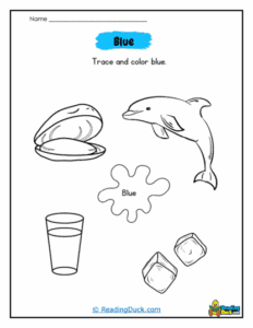 Color Blue Worksheets | Reading Duck.com