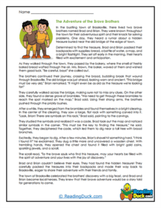 Br- Blends Reading Passages Worksheets | Reading Duck.com